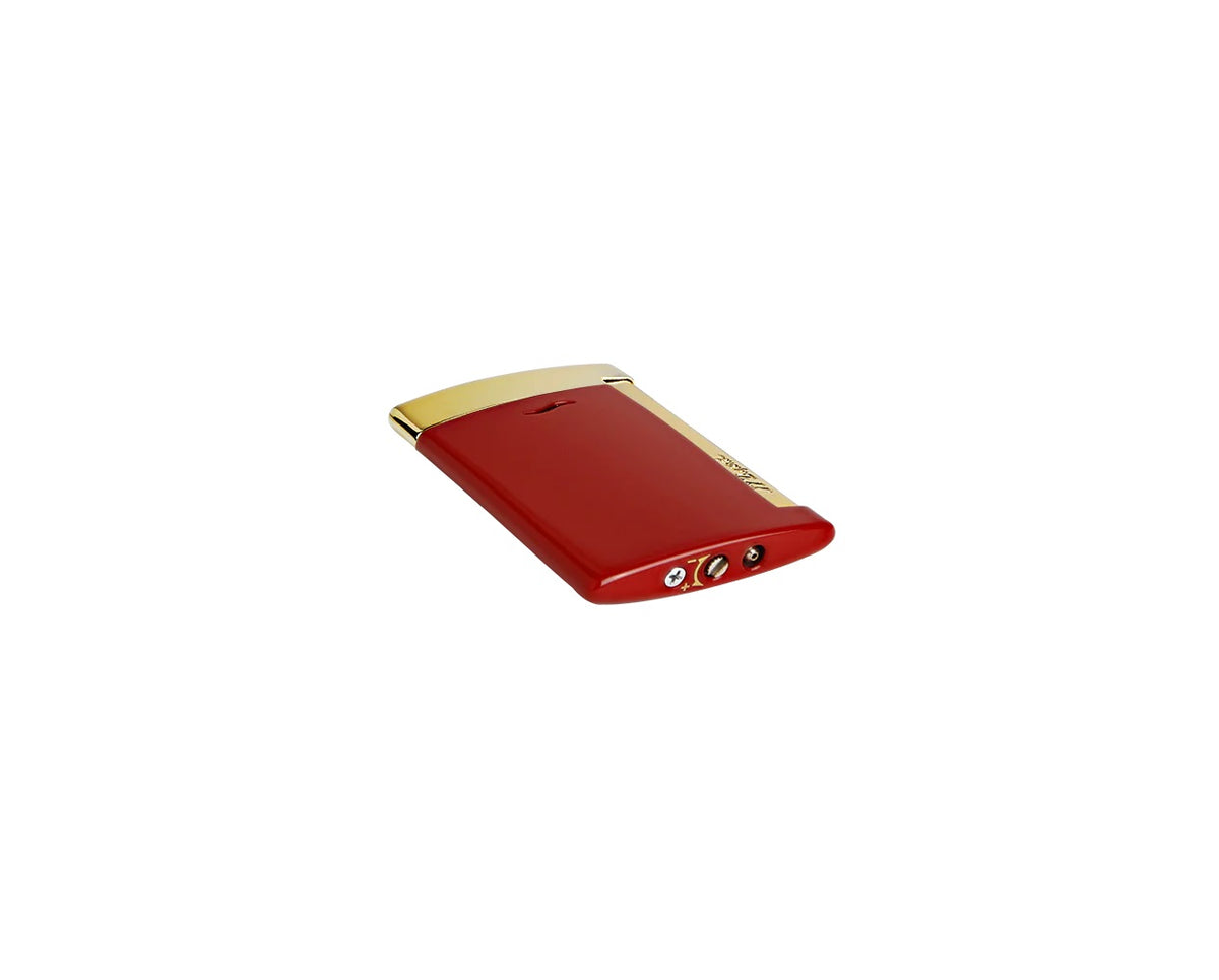 S.T. Dupont Slim 7 Matte Burgundy and Golden Flat Flame Lighter ...