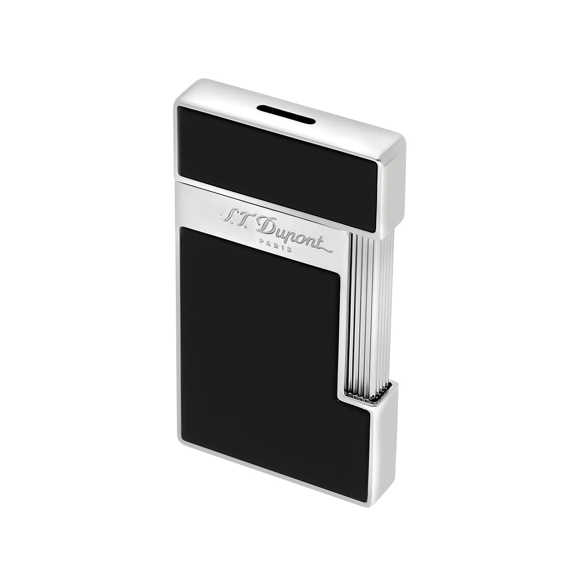 S. T. Dupont Slimmy Black Lacquer and Chrome Lighter – Lighters Direct