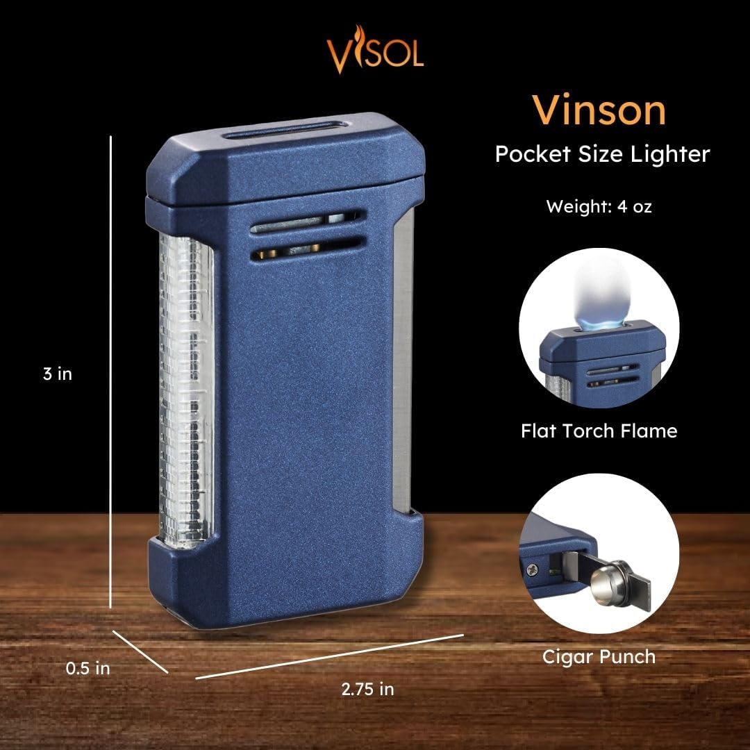 Visol Gift Set - Perfecto Blue Double Guillotine Cutter & Vinson Blue ...