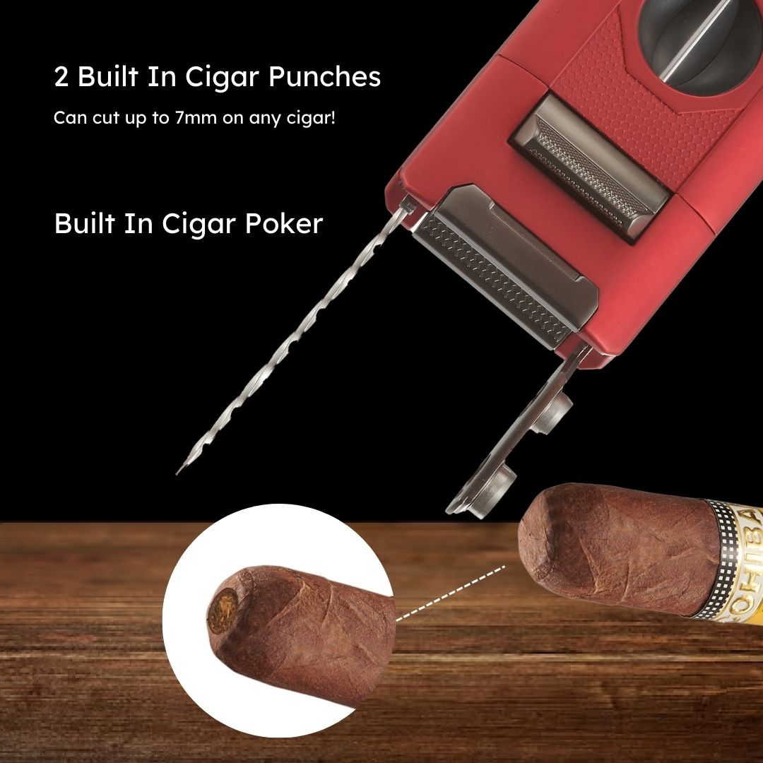 Visol Joplin Quad Torch Flame Lighter - Red – Lighters Direct