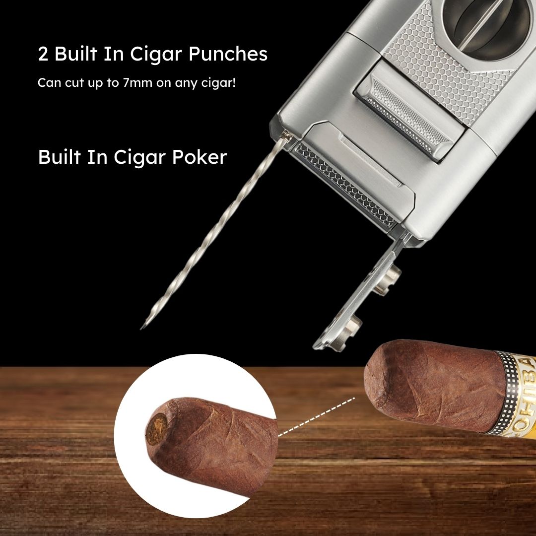 Visol Joplin Quad Torch Flame Lighter - Silver – Lighters Direct