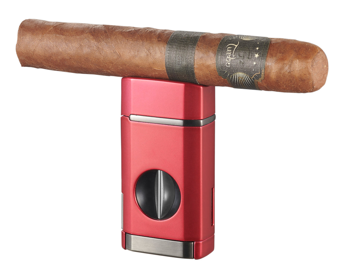 Visol Diablo Triple Torch Flame Lighter w/ Spring V Cutter - Red ...