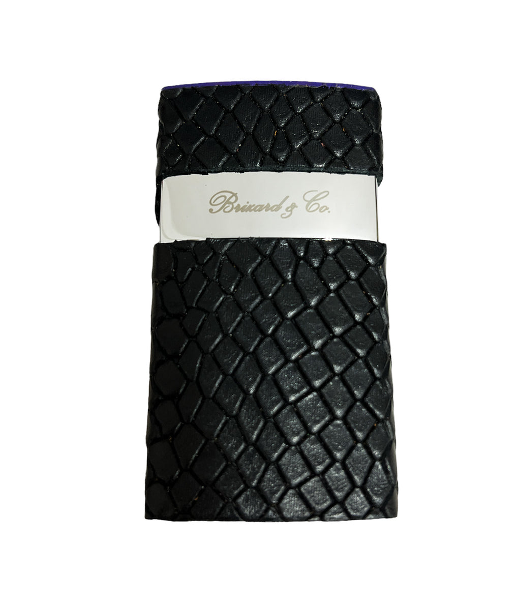 Brizard & Co Venezia Python and Royal Purple Single Jet Flower Flame L ...