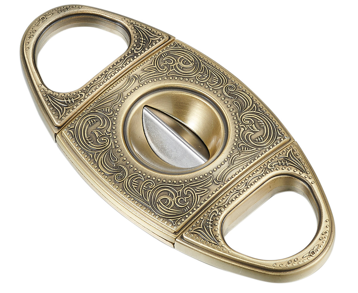 Visol Wild West V Antique Gold Wedge Cigar Cutter – Lighters Direct