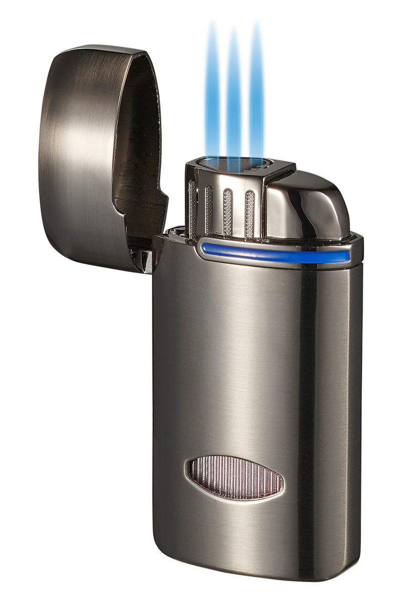 Visol Panda Triple Flame Cigar Lighter - Gunmetal – Lighters Direct