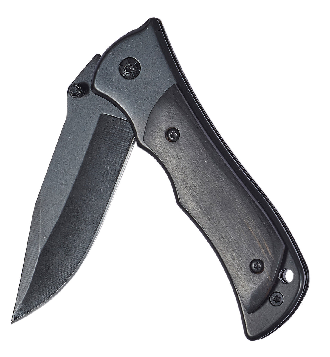 Visol Small Grip Handle Pocket Knife – 3" Blade, Wood Handle, Belt Cli ...